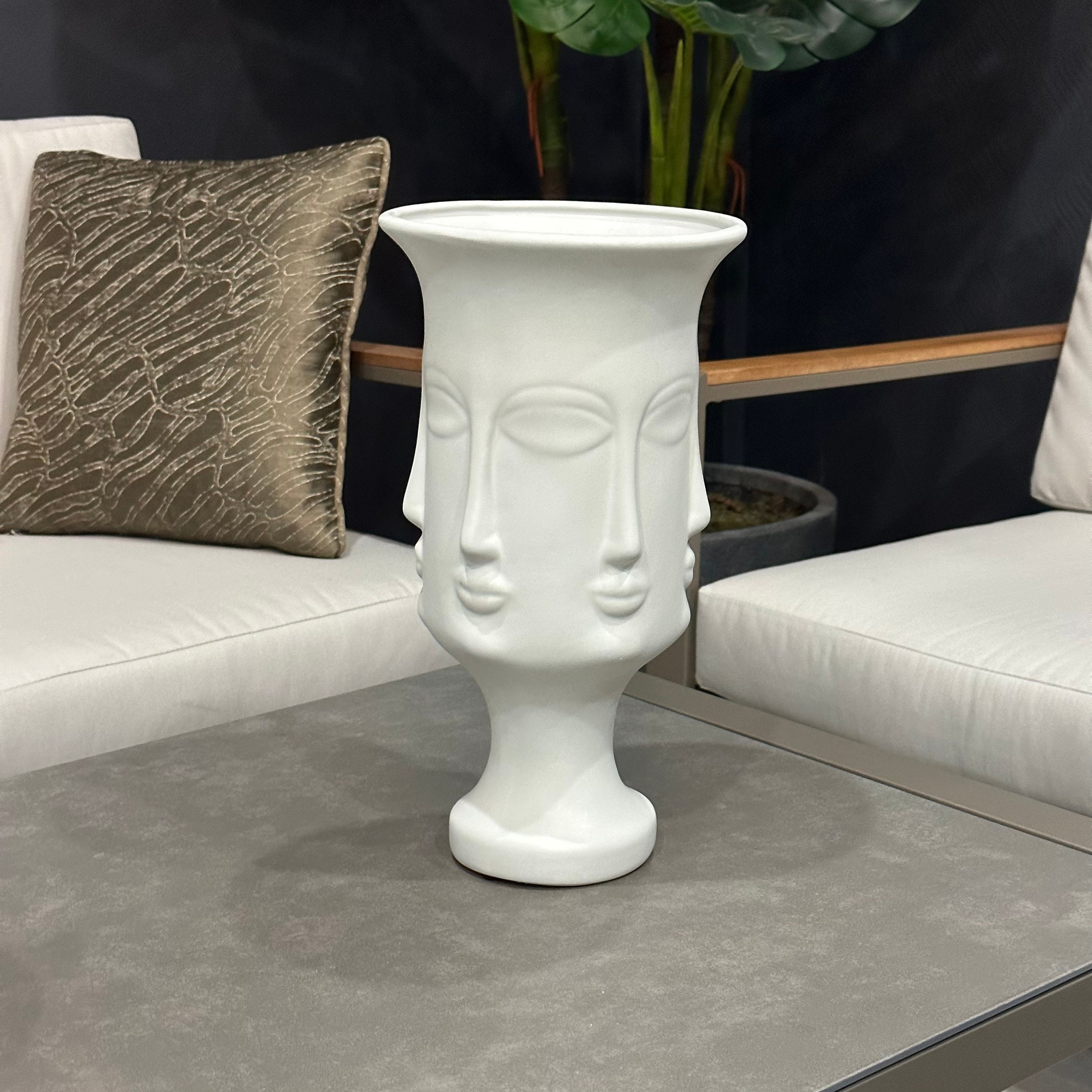 Multiface White Face Vase head Vase Sculpture Vase Ceramic - Etsy