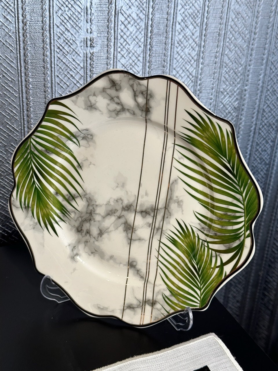 Leaf Pattern Dinnerware Set 6 Person 24 Pieces Bone China - Etsy