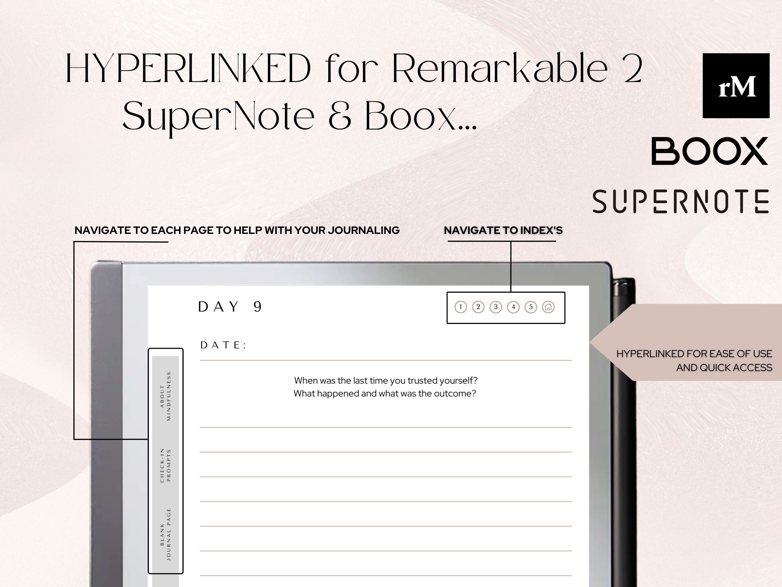 Remarkable 2 JOURNALLING PLANNING BUNDLE Remarkable 2 Template Journal ...