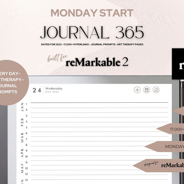 Remarkable 2 Templates Daily Journal - Etsy