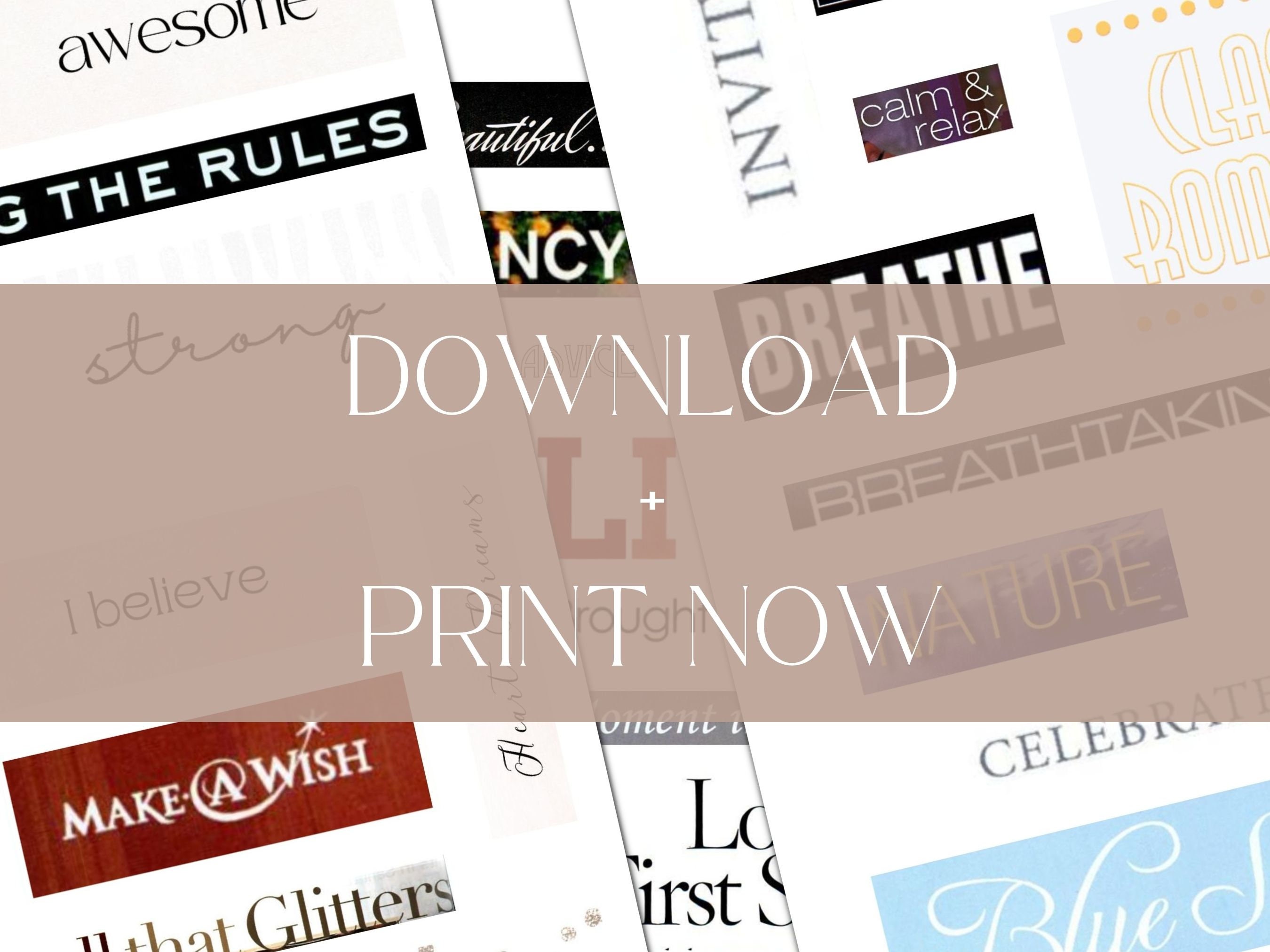 150+ Vision Board Words "life" Printable Magazine Words | Vision Board ...