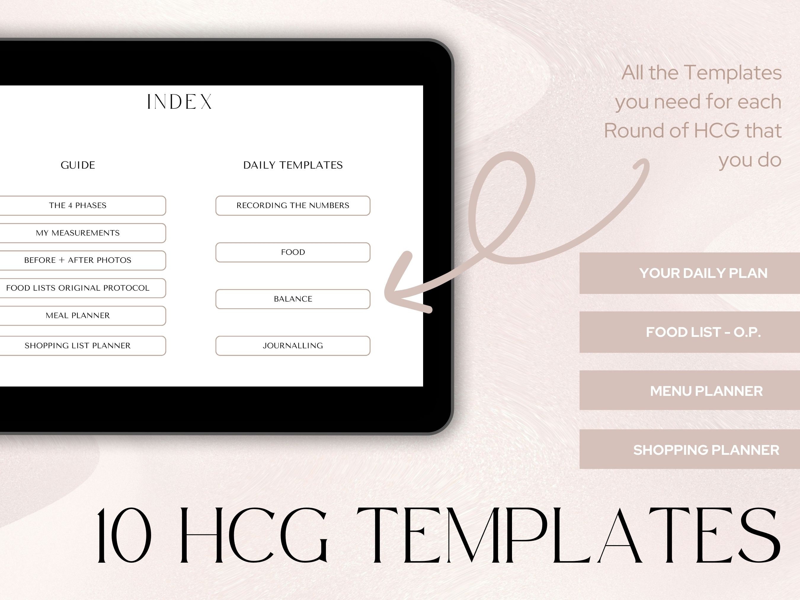 HCG Diet Planner | Original Protocol, Food & Menu Lists (digital ...