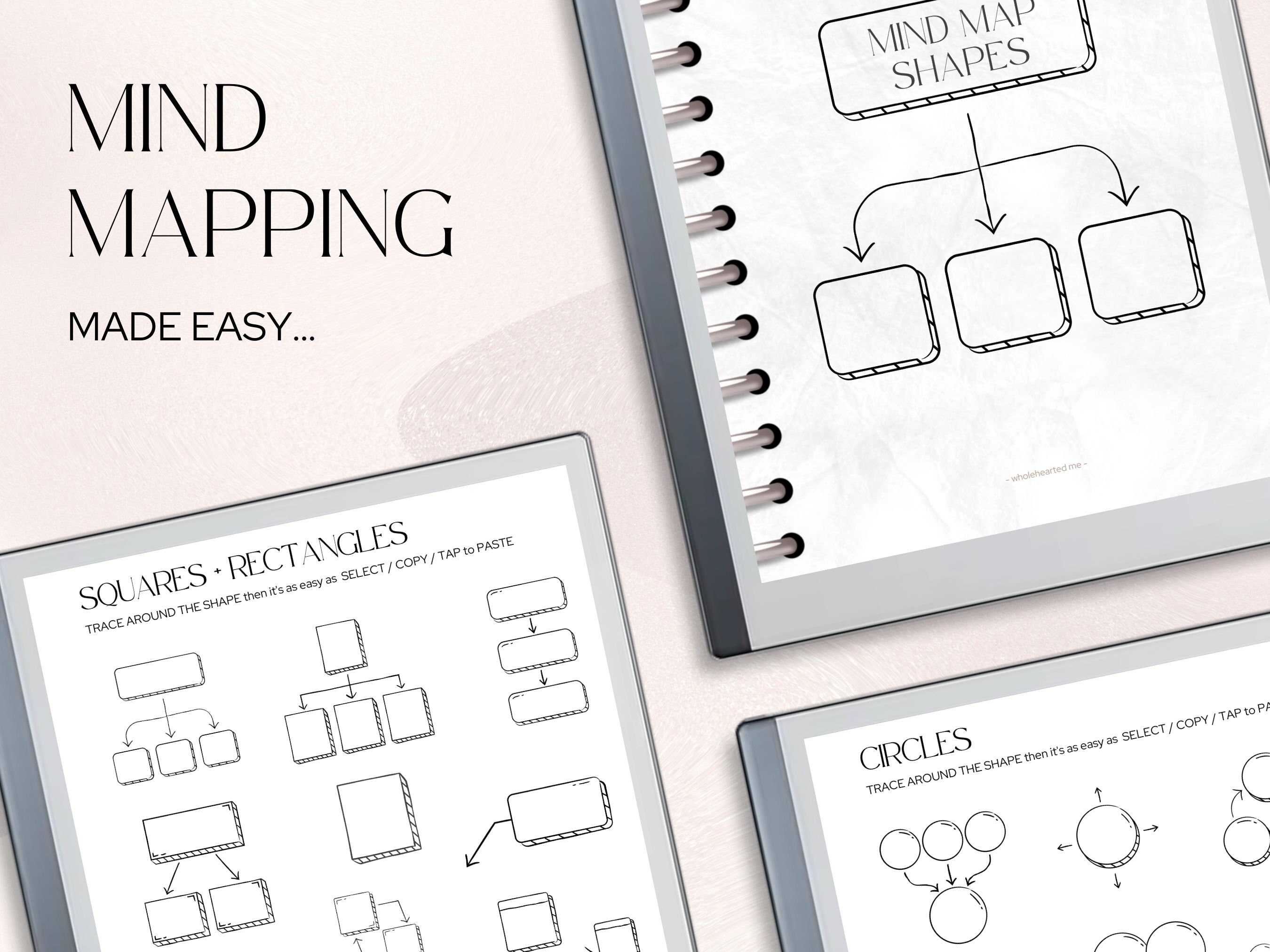 Mindmap shapes for Remarkable 1 & 2 PNG Templates - Etsy Canada