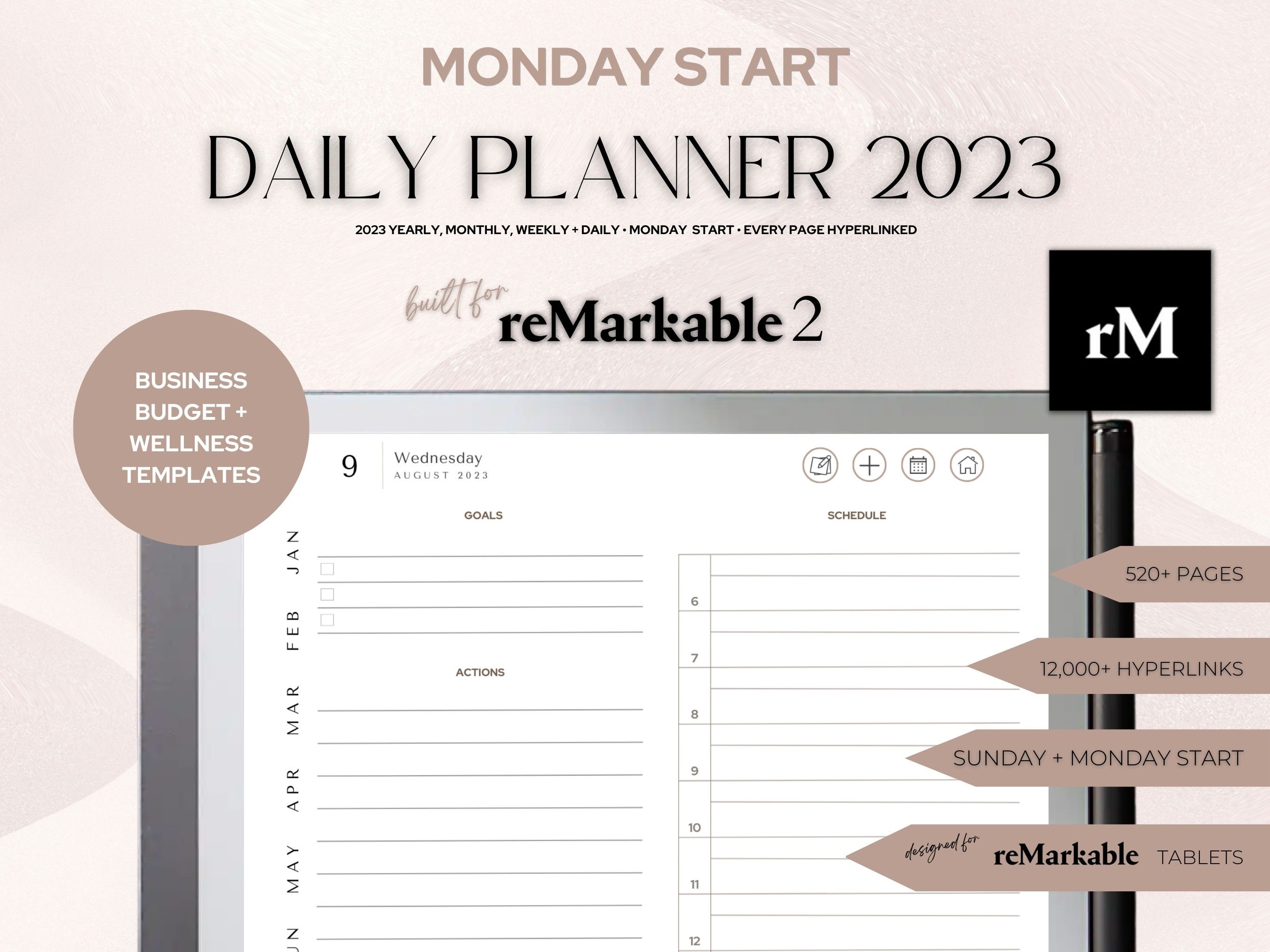 Remarkable 2 JOURNALLING PLANNING BUNDLE Remarkable 2 Template Journal ...