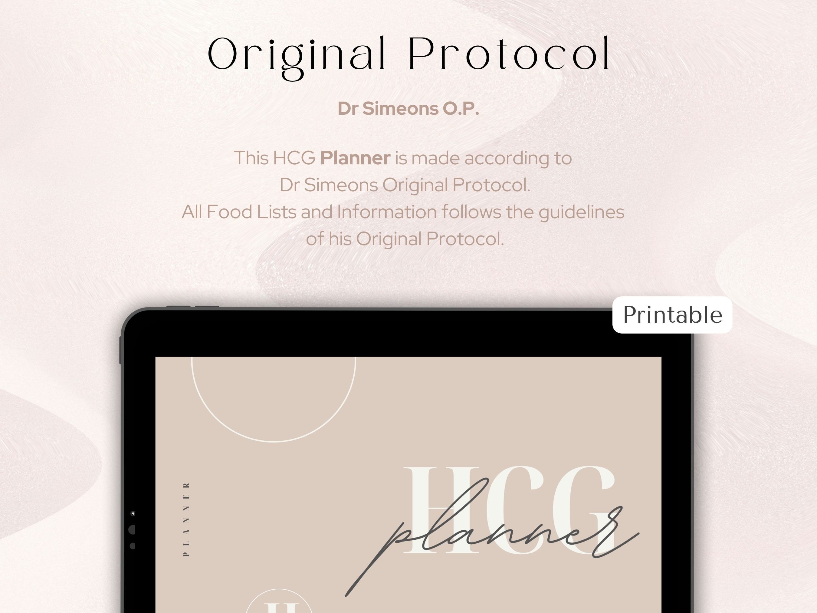 HCG Diet Planner | Original Protocol, Food & Menu Lists (digital ...