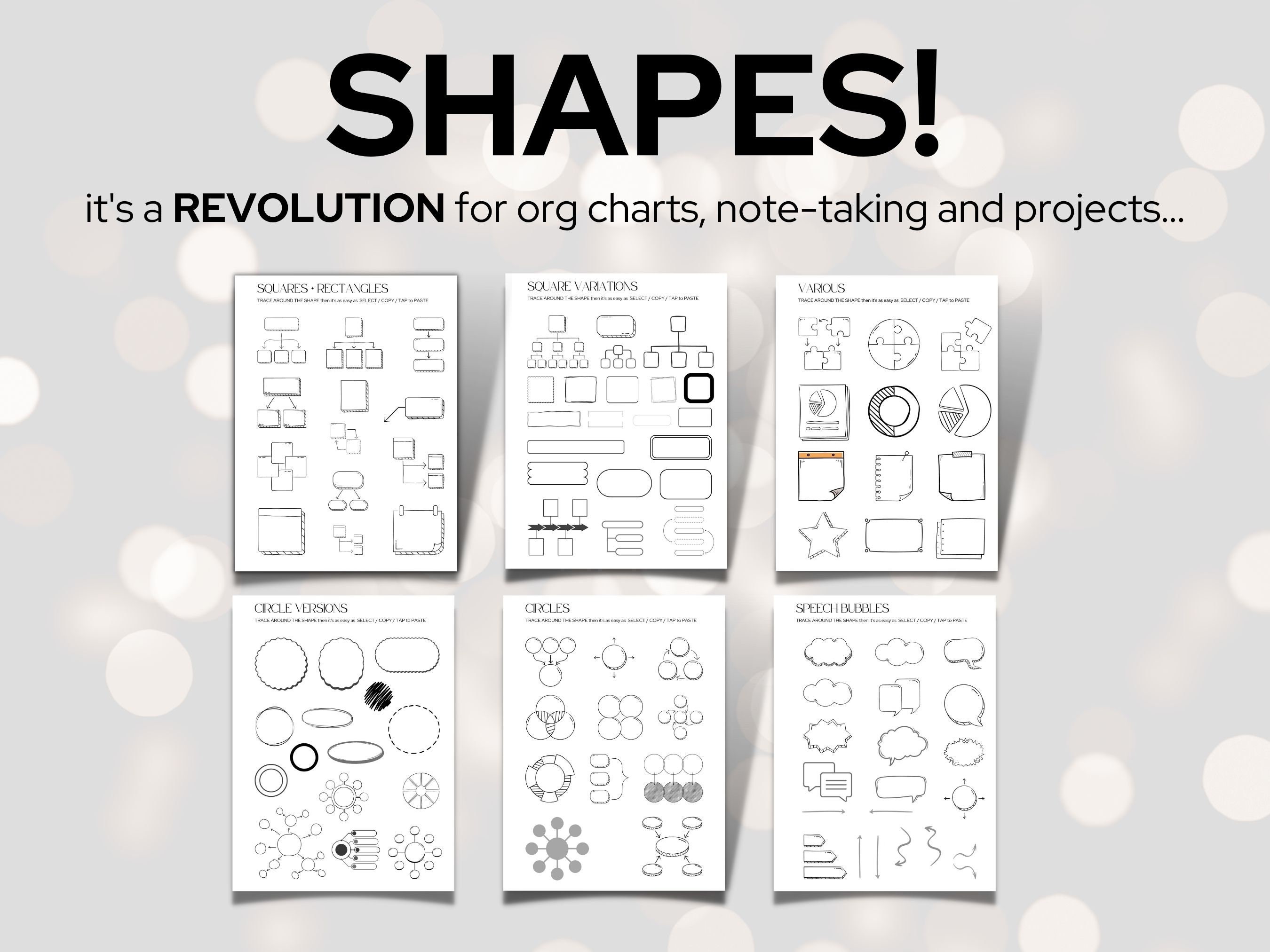 Mindmap Shapes for Remarkable, BOOX, Goodnotes | Annotation Apps (PDF ...