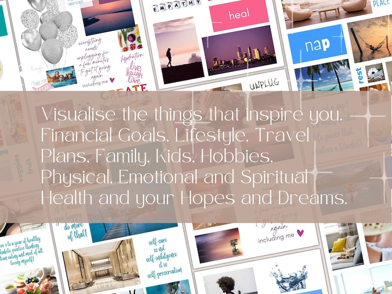 Vision Board Kit "selfcare" | Vision Board Printable | Law of ...