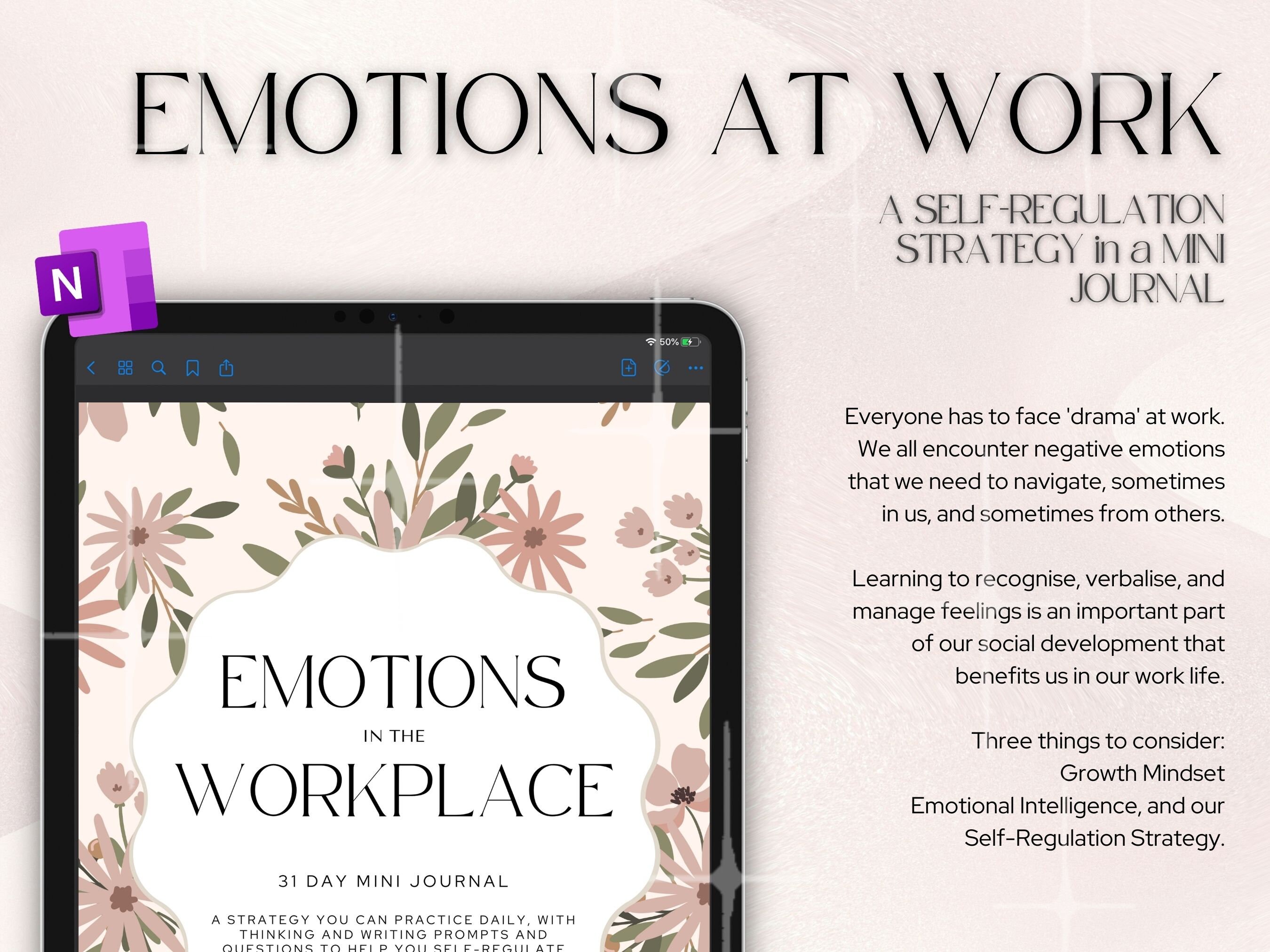 Journal Onenote Template 2023 "emotions in the Workplace", Digital ...