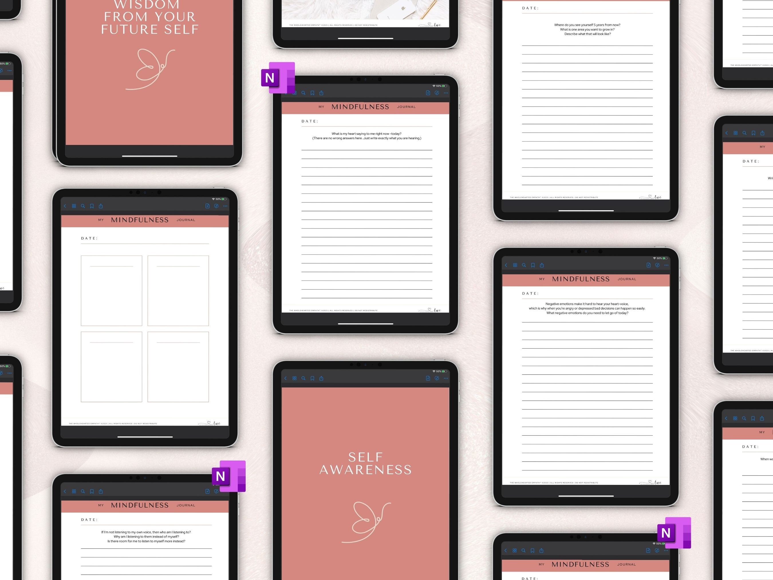 TWO JOURNALS Bundle for ONENOTE, Onenote Journal Template, Digital ...