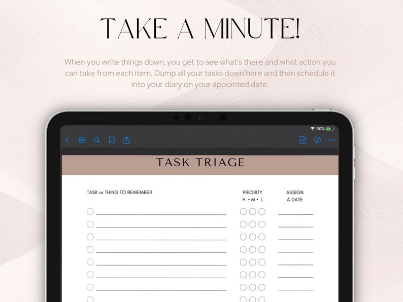 TASK TRIAGE for GOODNOTES | Get Organised | Help With Your Tasks ...