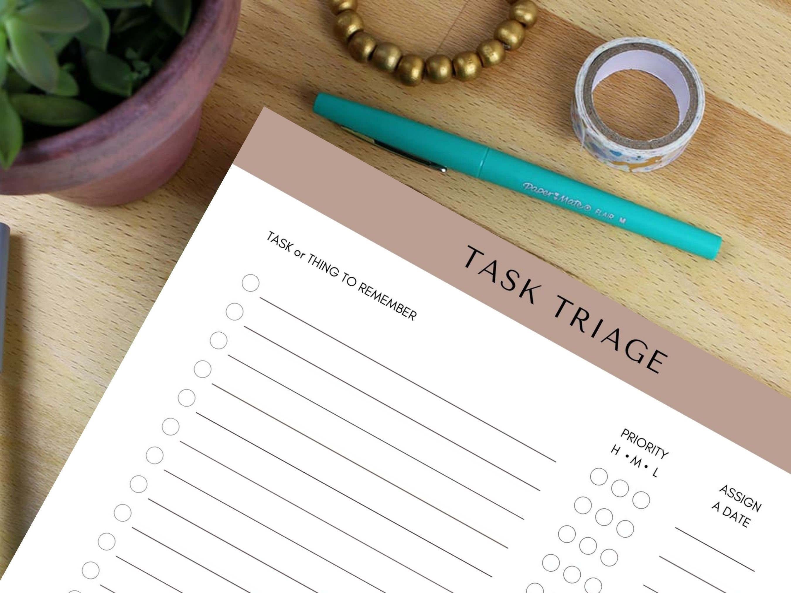 TASK TRIAGE for GOODNOTES Get Organised Help With Your Tasks Brain Dump ...