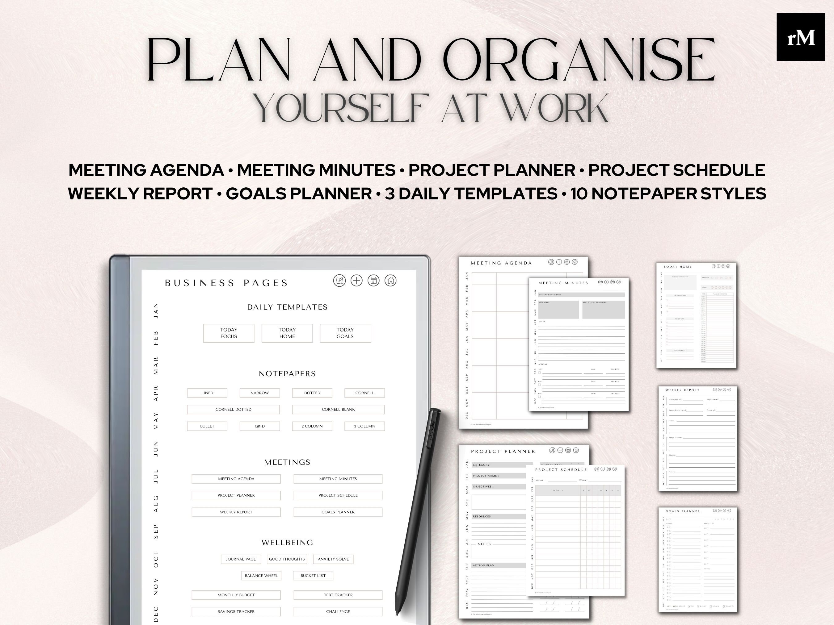 Remarkable 2 JOURNALLING PLANNING BUNDLE Remarkable 2 Template Journal ...