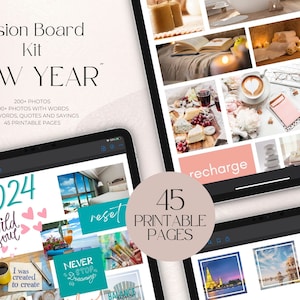 Vision Board Kit "new Year", Dream Board Printable, Vision Board, Law ...