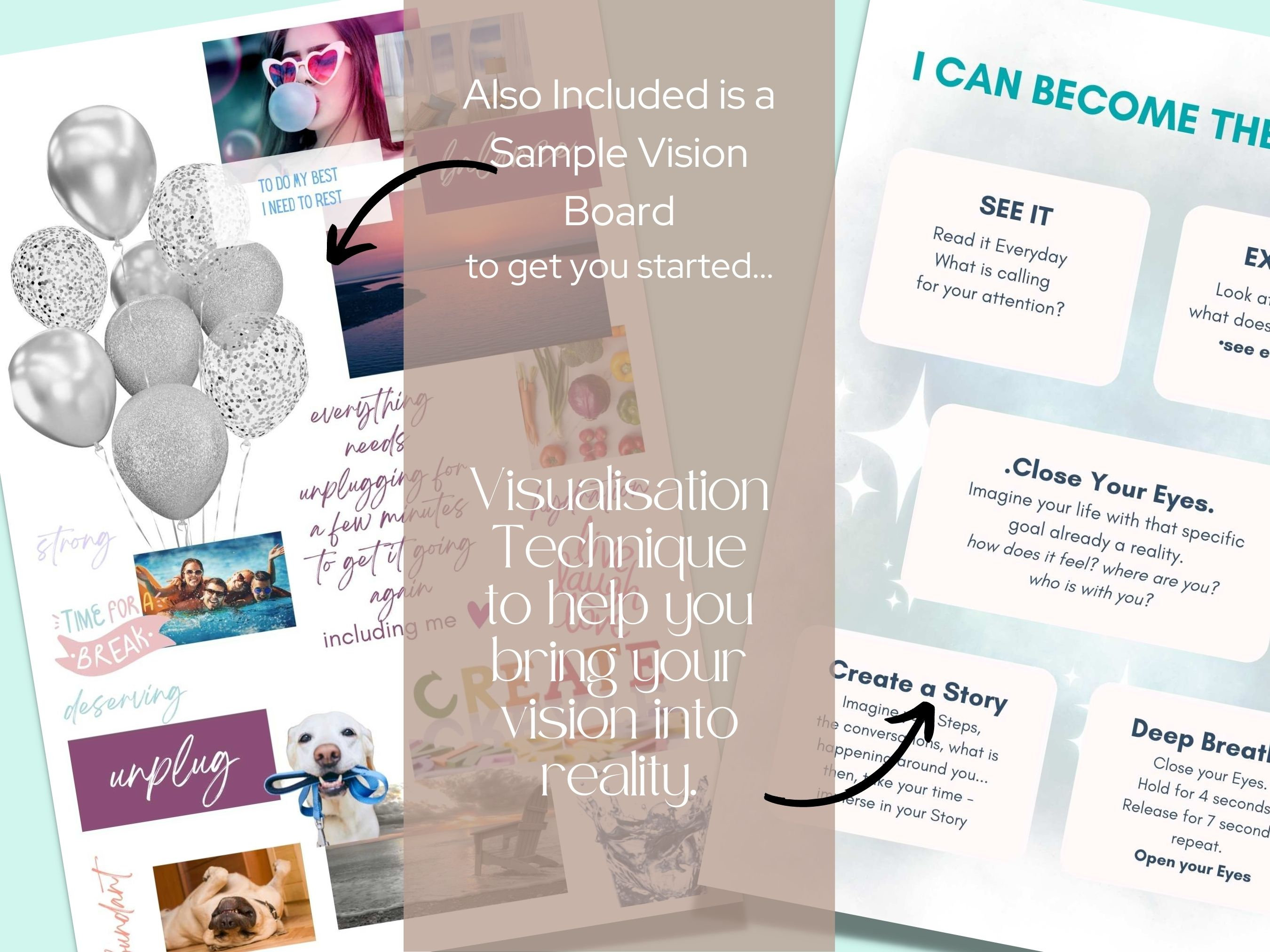 Vision Board Kit "selfcare" | Vision Board Printable | Law of ...