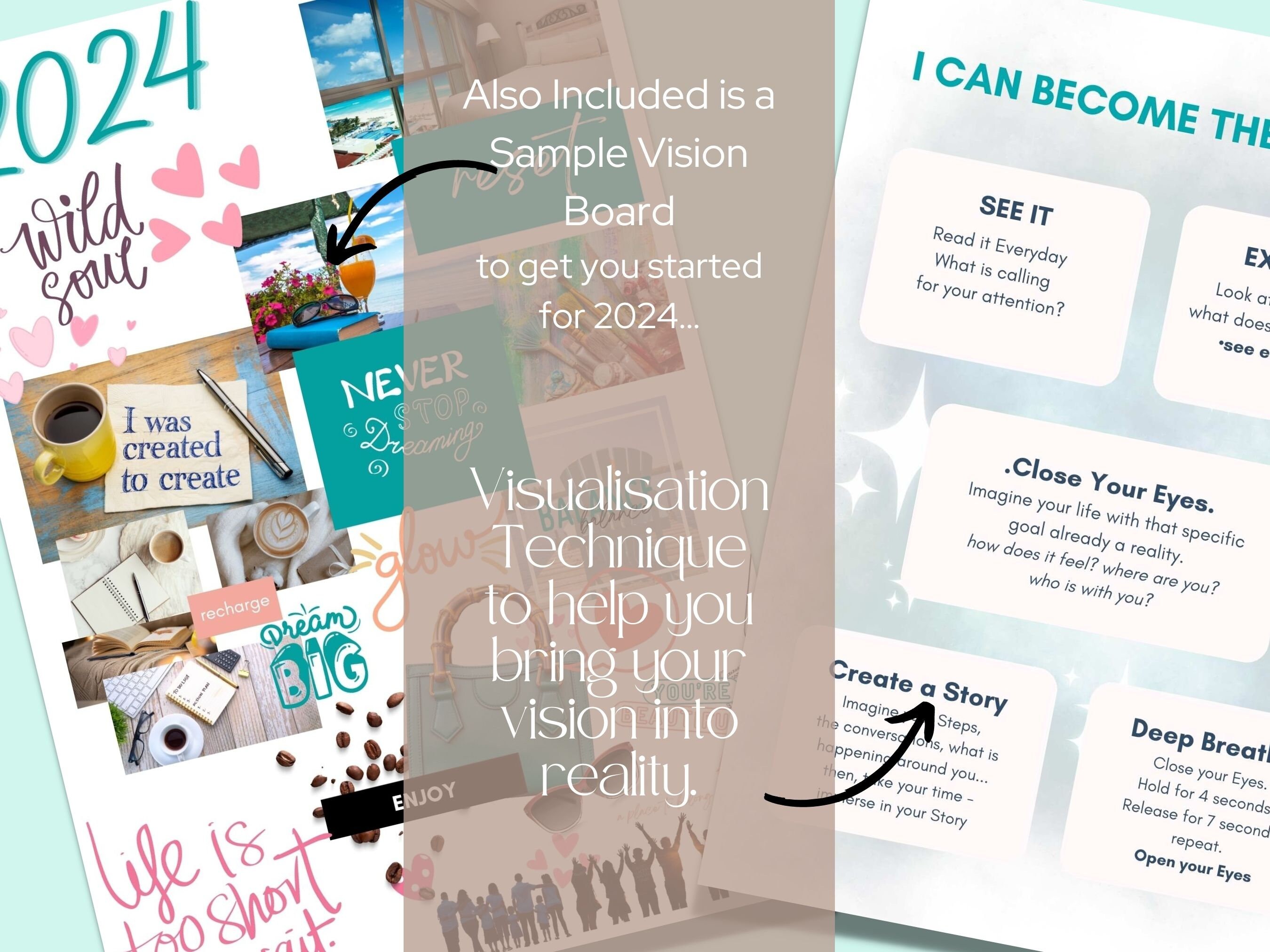 Vision Board Kit new Year, Dream Board Printable, Vision Board, Law of ...