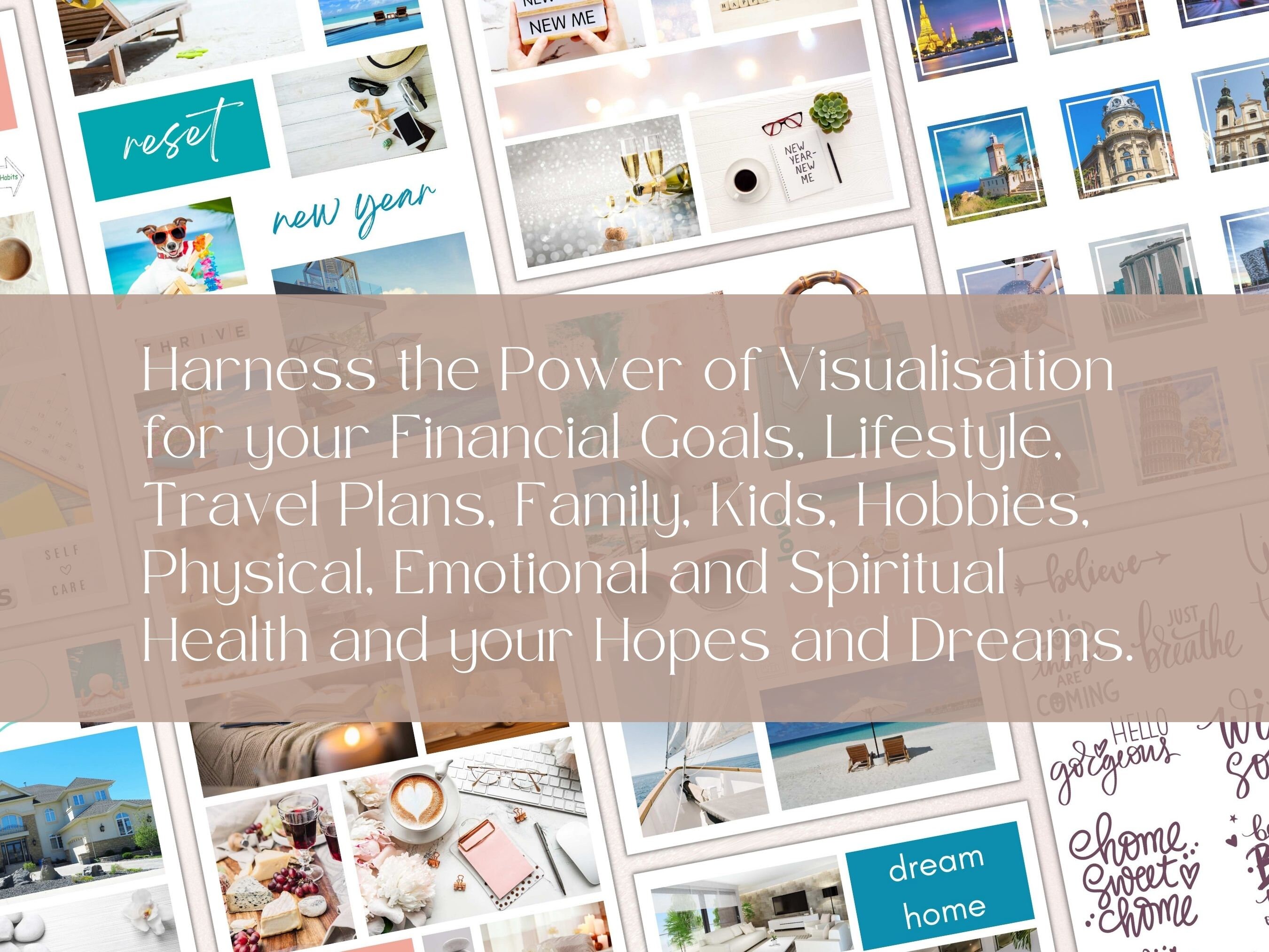 Vision Board Kit "new Year", Dream Board Printable, Vision Board, Law ...