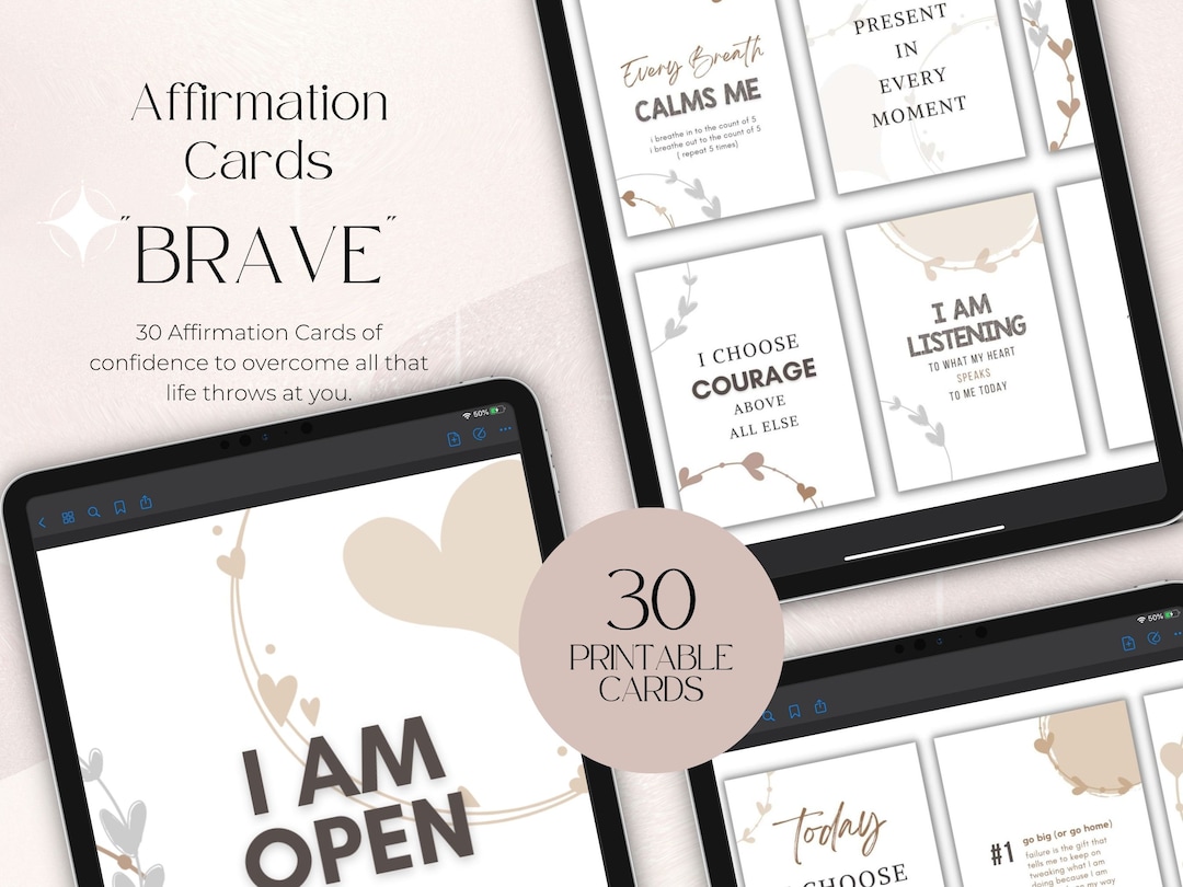 Affirmation Cards Digital Download, Printable Affirmation Cards, Daily ...