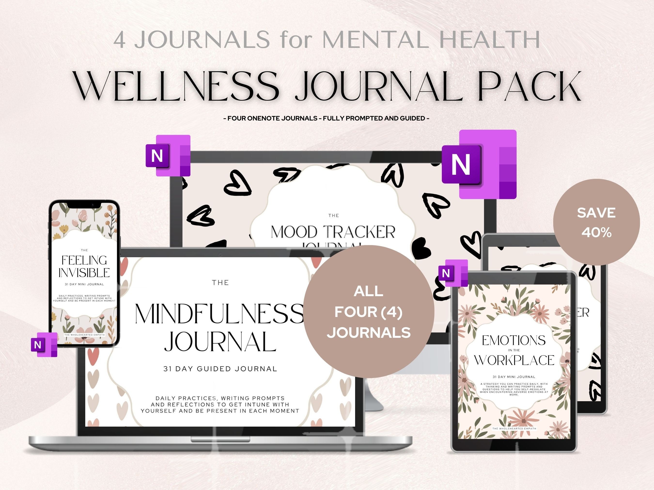 FOUR JOURNALS Bundle for ONENOTE, Onenote Journal Templates, Digital ...