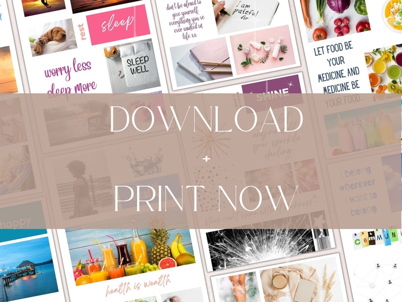 Vision Board Kit "selfcare" | Vision Board Printable | Law of ...