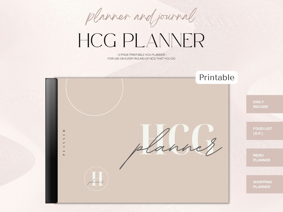 HCG Diet Planner | Original Protocol, Food & Menu Lists (digital ...