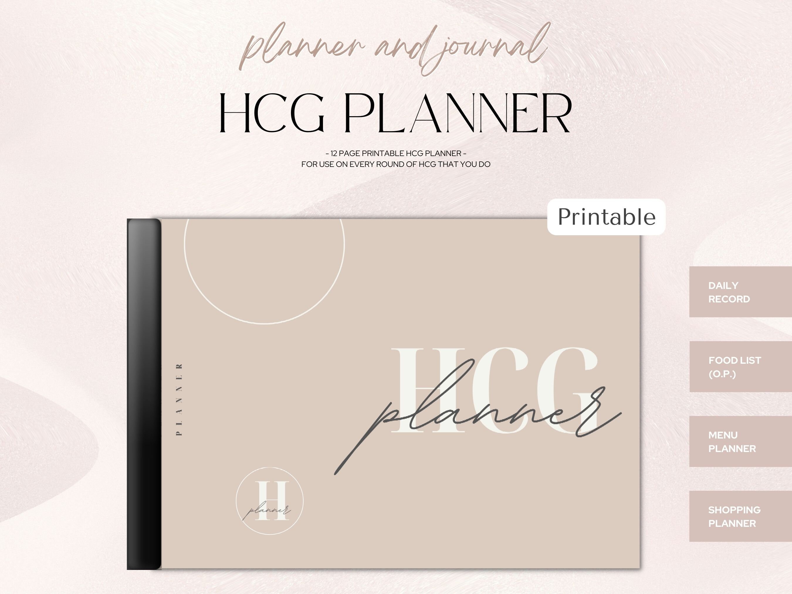 HCG Diet Planner | Original Protocol, Food & Menu Lists (digital ...