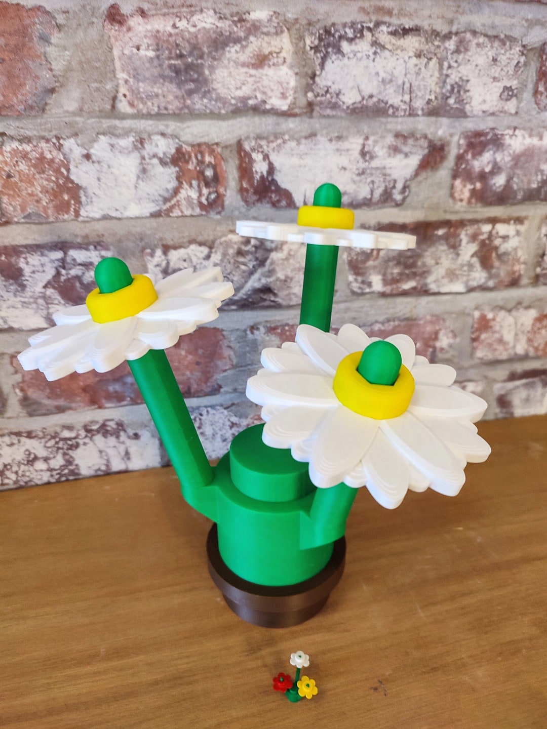 Unique 3D Printed Lego-inspired Daisy Flower Perfect Gift for LEGO ...