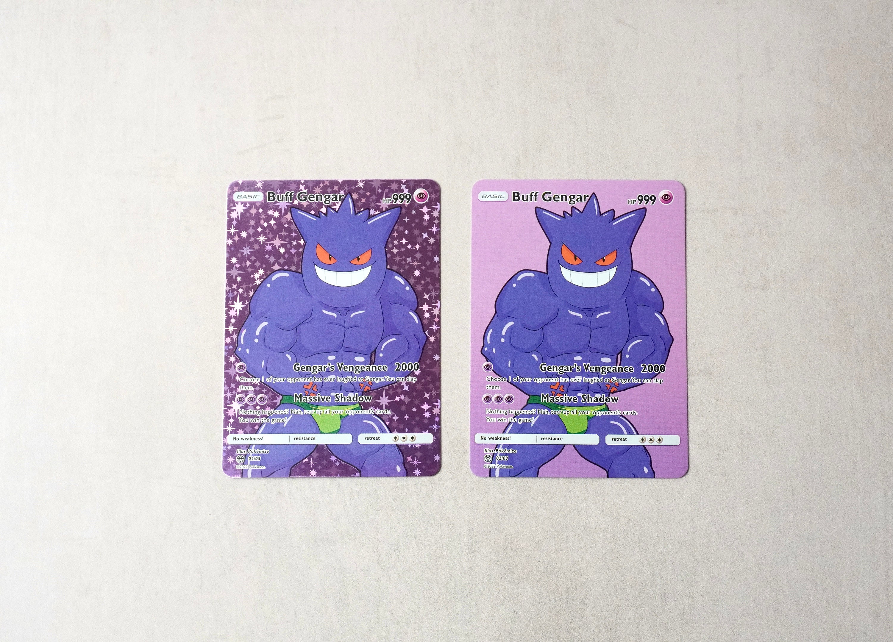 Buff Gengar Vmax First Edition Gift for Him Meme Pokemon - Etsy UK