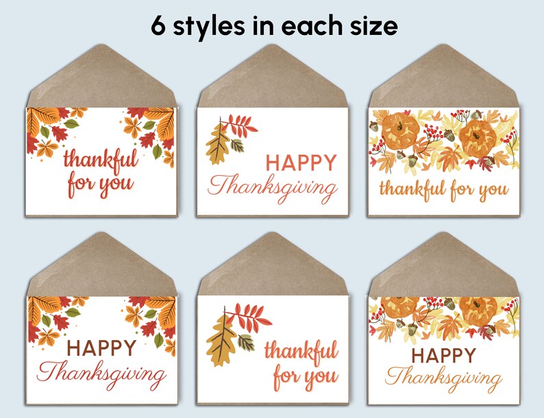Printable Thanksgiving Cards, Instant Downloadable Card, Print at Home ...