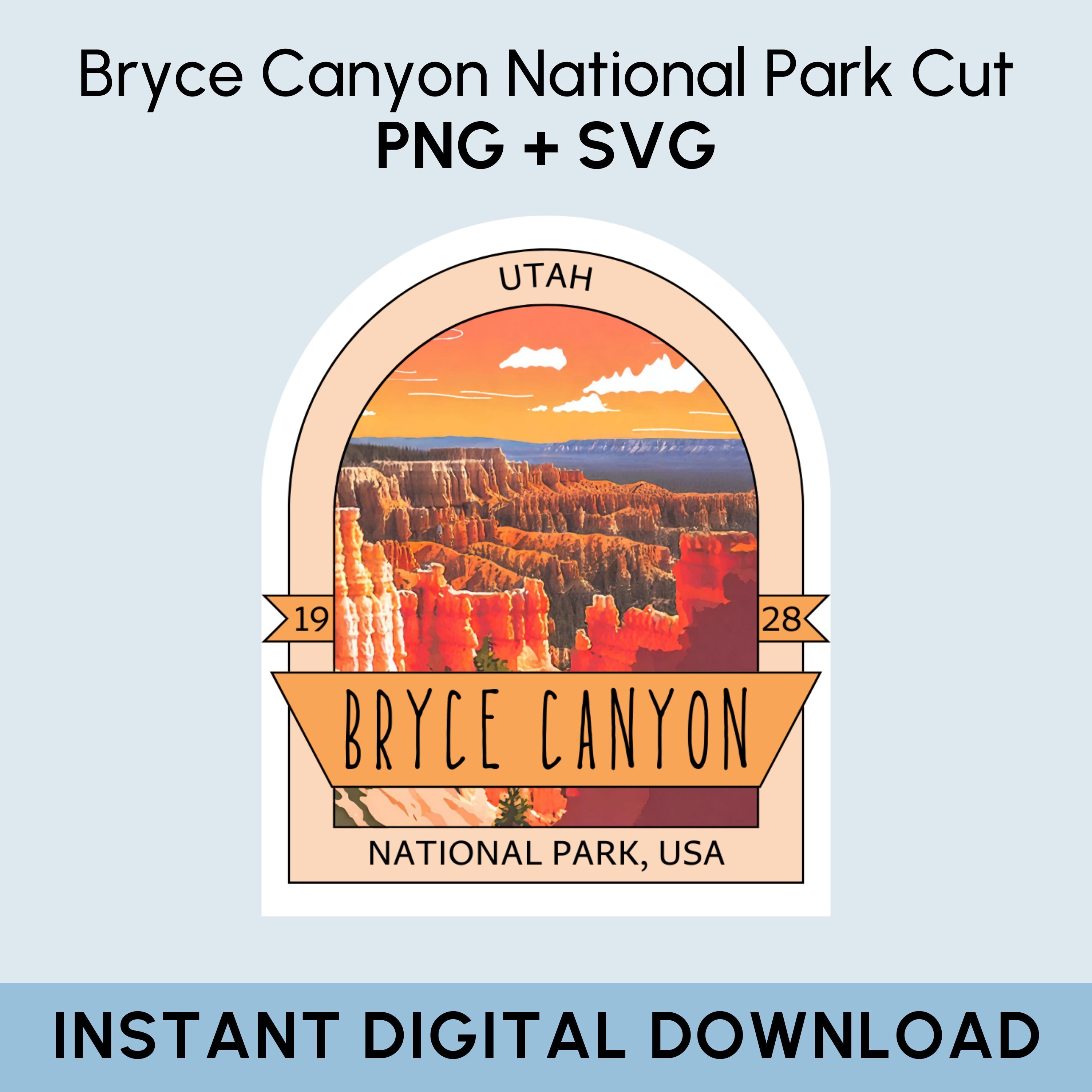 Bryce Canyon National Park SVG + PNG, Digital File of Bryce Canyon ...
