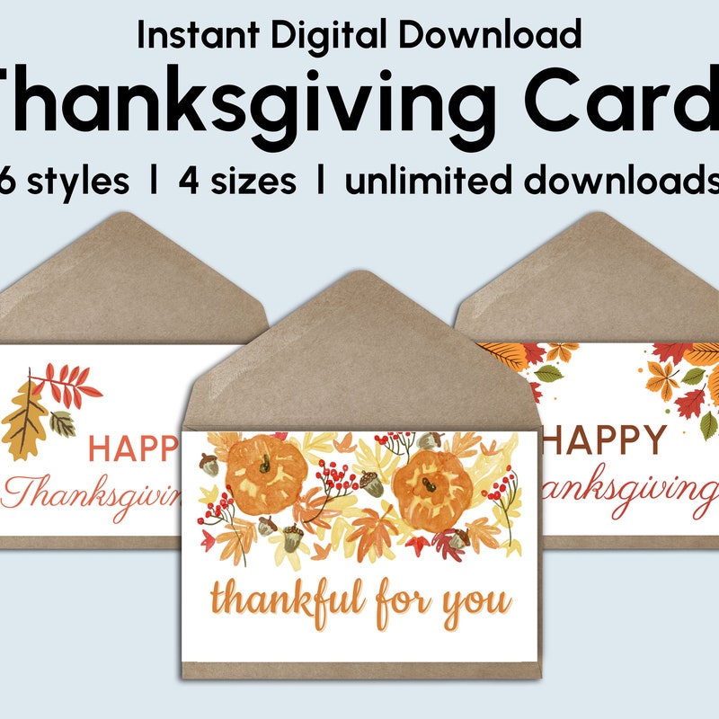 Thanksgiving Cards - Etsy