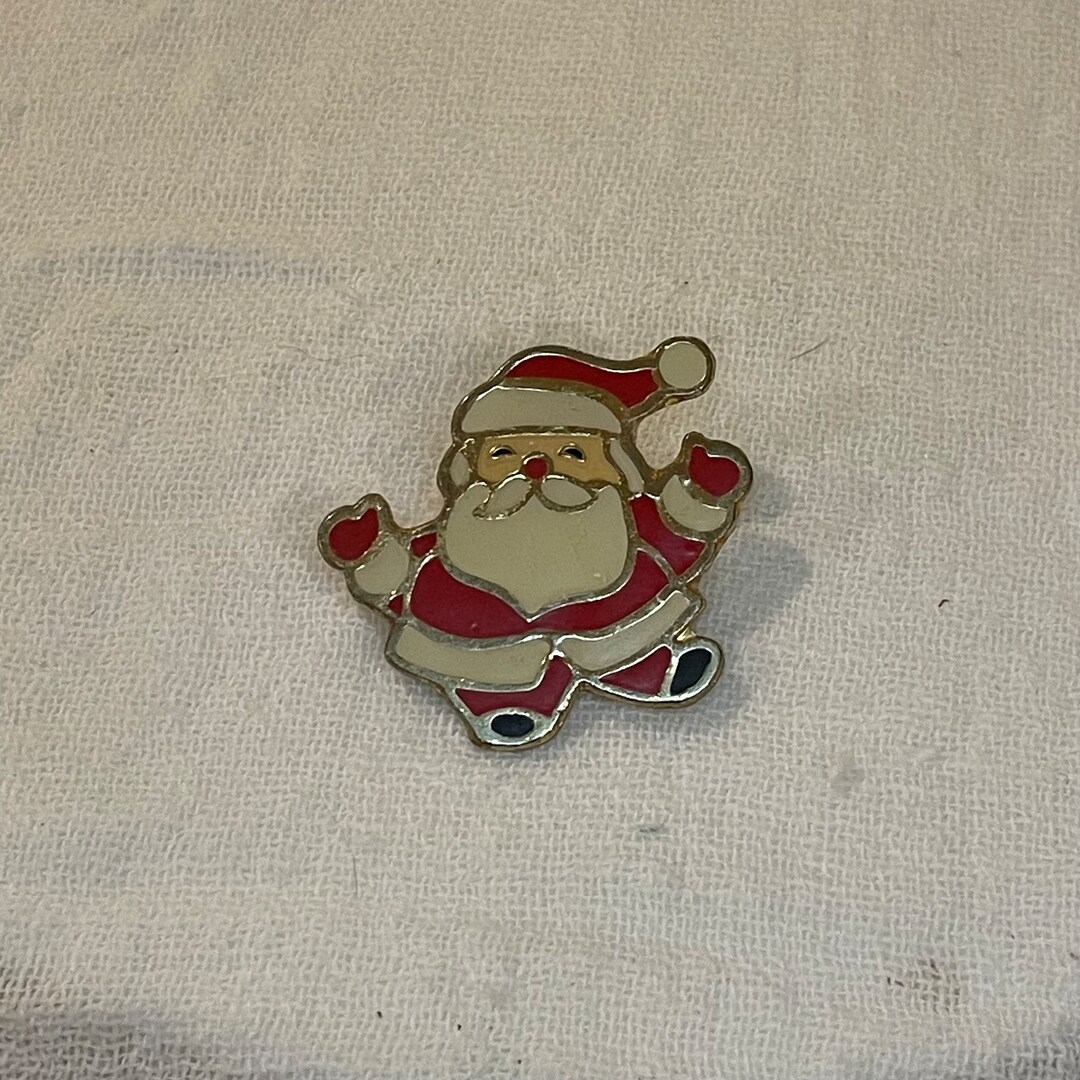 Enamel Santa Pin - Etsy