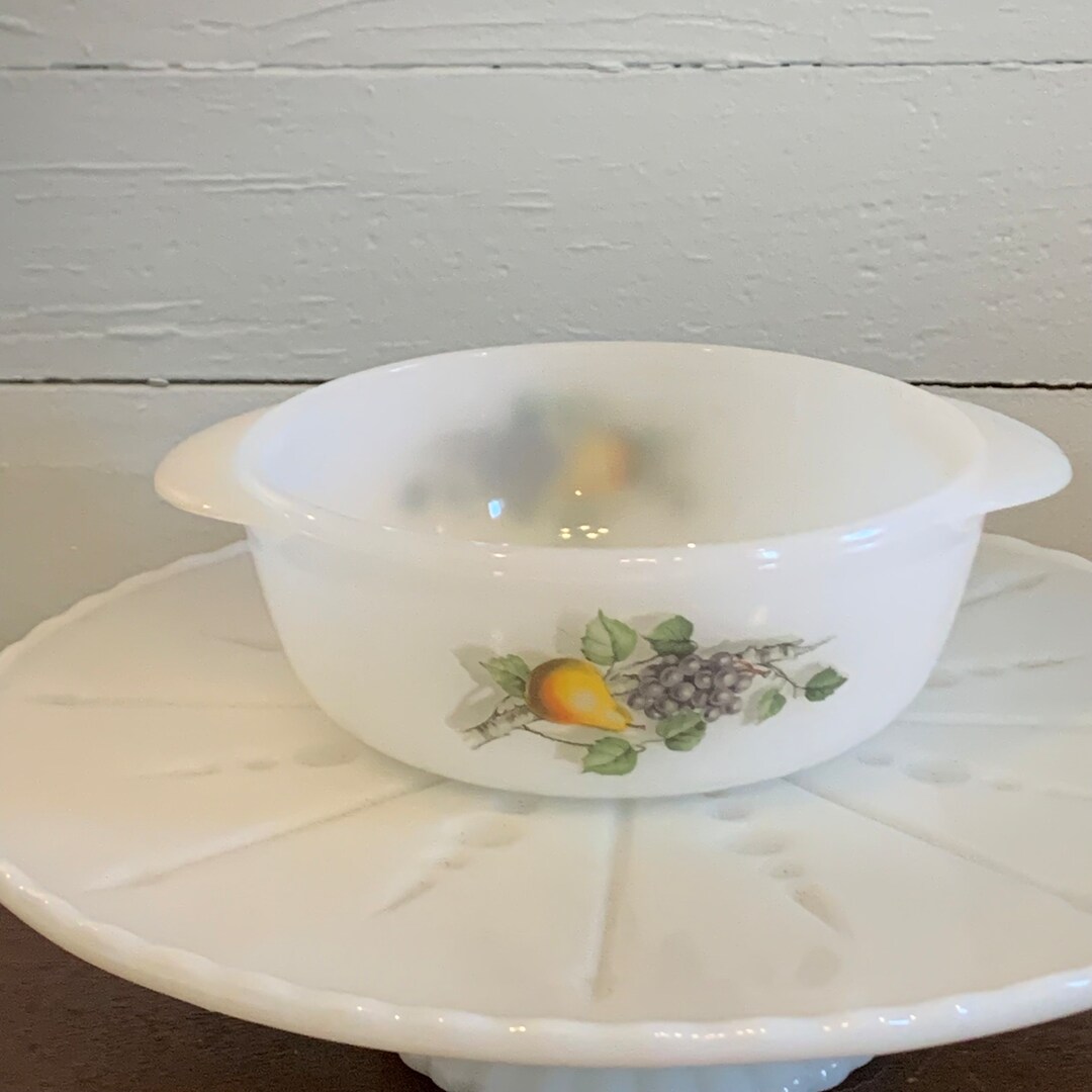 Vintage Arcopal Fruit Design Casserole Dish - Etsy