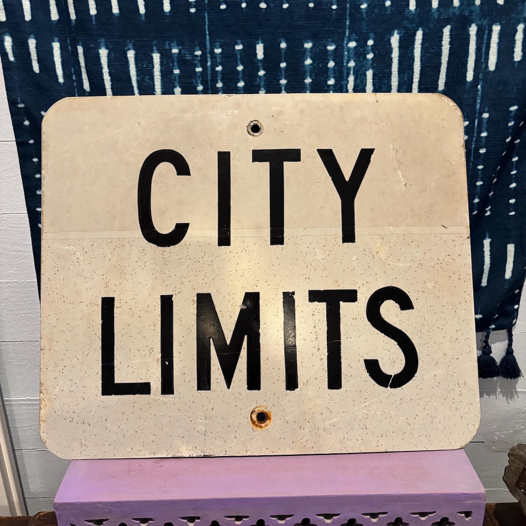 City Limits Sign - Retired Vintage Metal Sign - Etsy