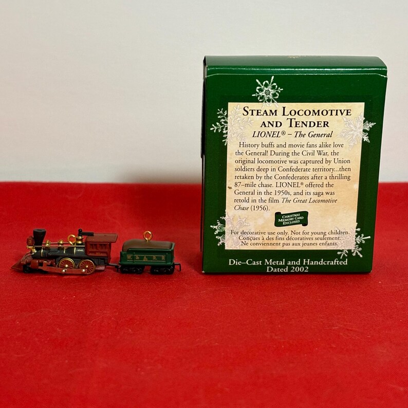 The General - Miniature Steam Locomotive and Tender Lionel Train - 2002 ...