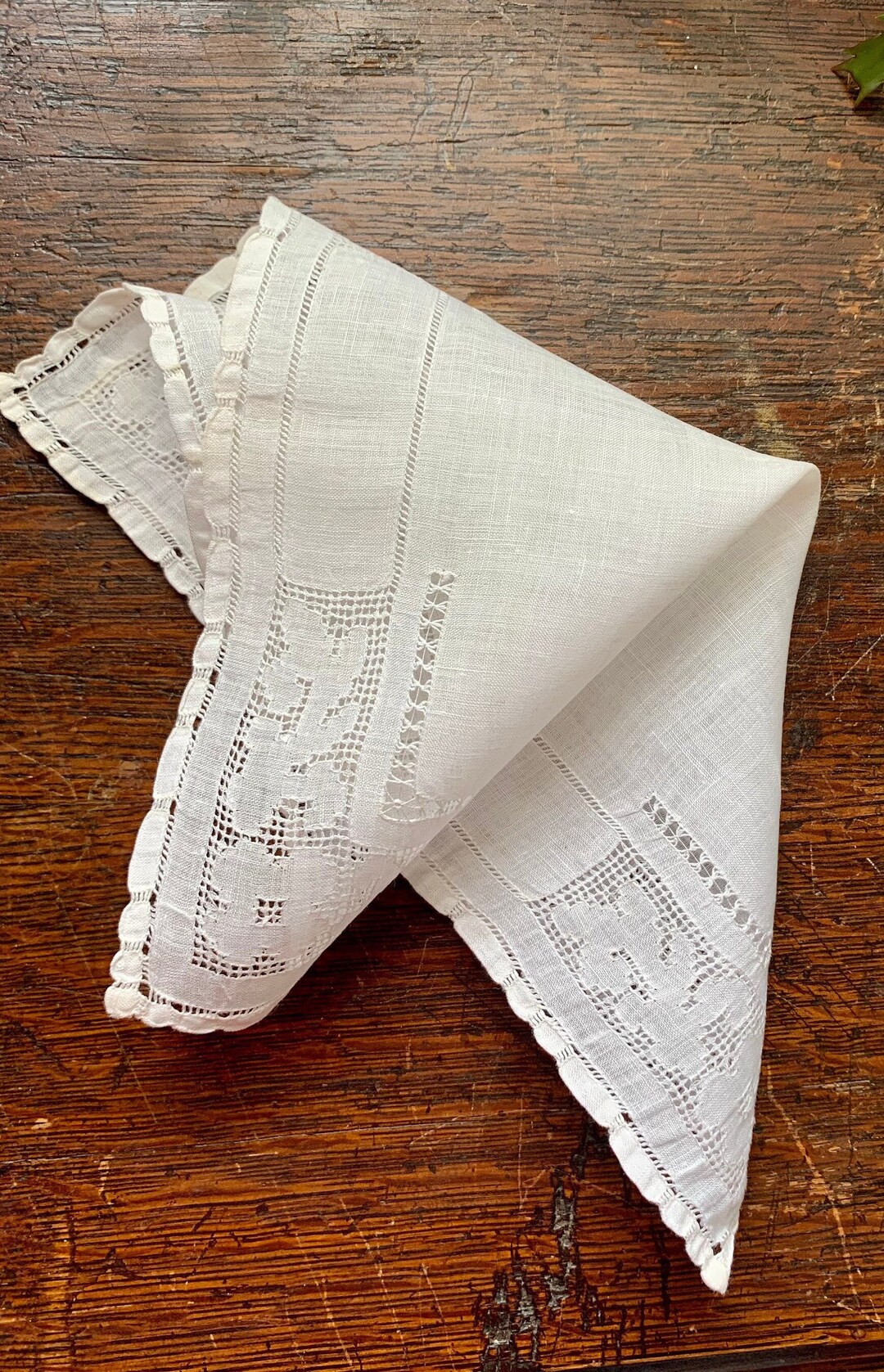 Vintage Pulled and Drawn Thread Ecru Linen Handkerchief - Etsy