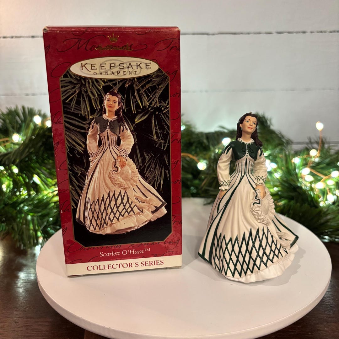 Scarlett O'hara Hallmark Ornament: Green and White Dress, 3rd in Series ...
