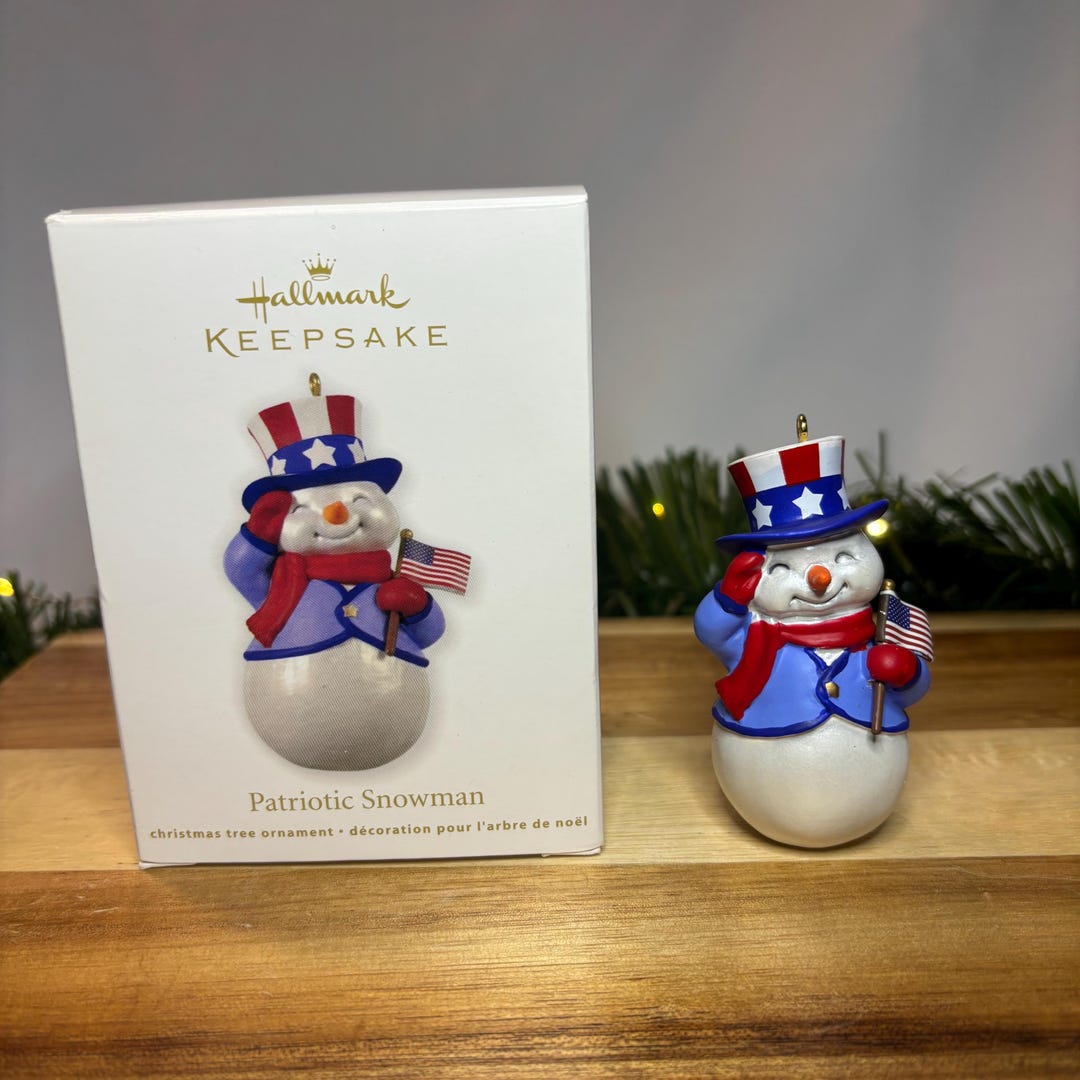 Patriotic Snowman - Hallmark Keepsake Ornament - Etsy