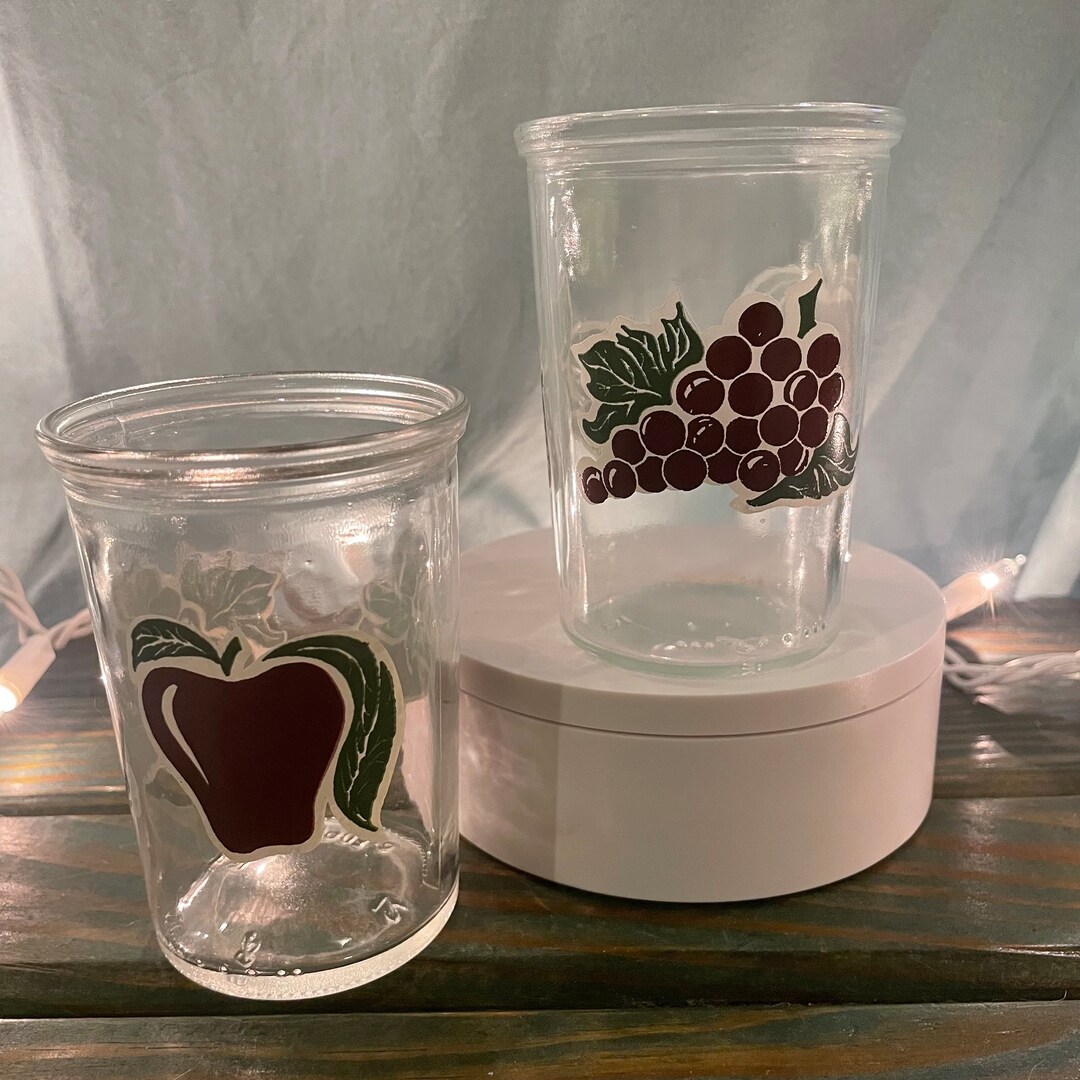 Bama Fruit Glasses Pair of Jelly Jar Juice Glasses - Etsy