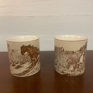 Amish Scene Mugs - 1970s Pair - Etsy