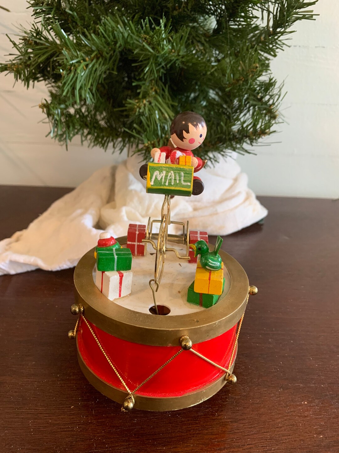 Vintage Wind up Angel Tricycle Christmas Decor With Music and Movement ...