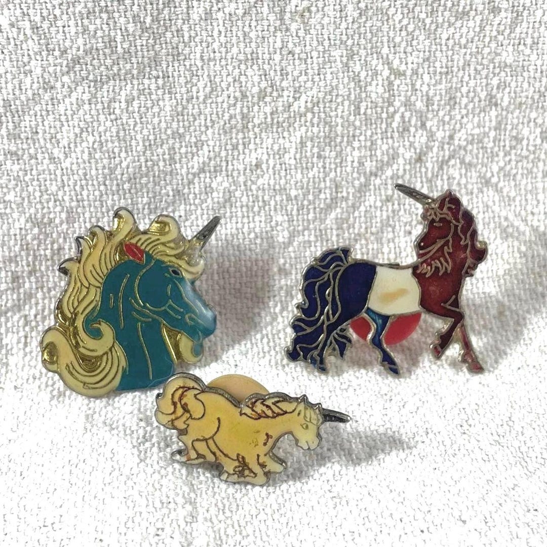 Vintage Unicorn Enamel Pins - Etsy