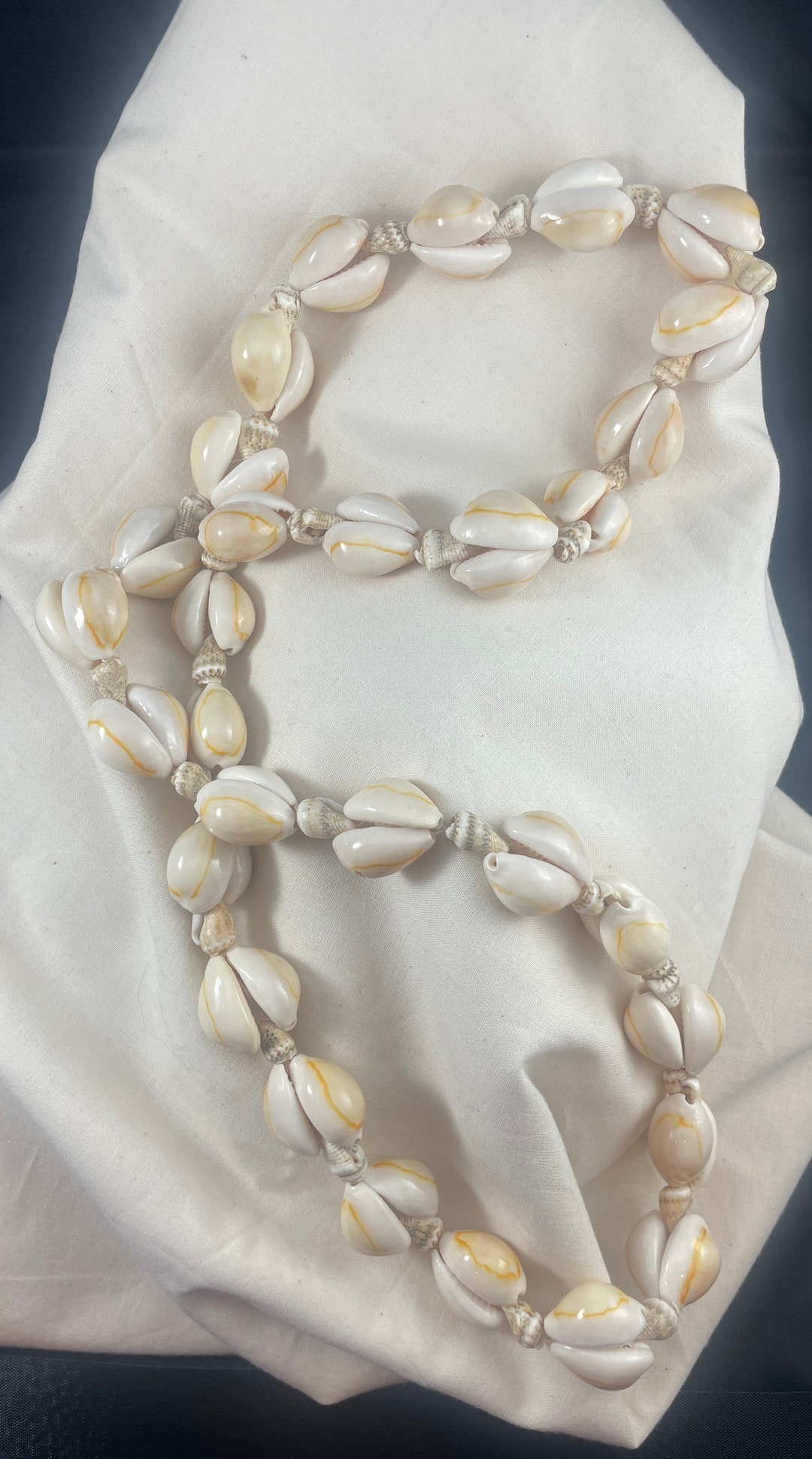 Vintage Cowrie Shell Necklace - Etsy
