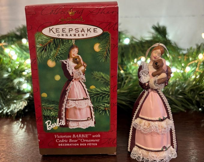 Victorian Barbie With Cedric Bear - Porcelain Hallmark Keepsake ...