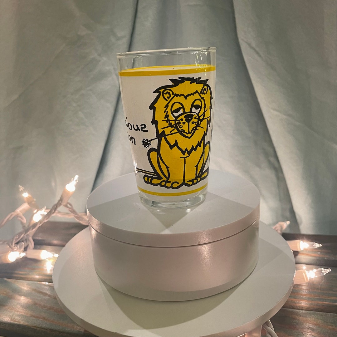 Ferocious Lion Juice Glass 3.75 - Etsy