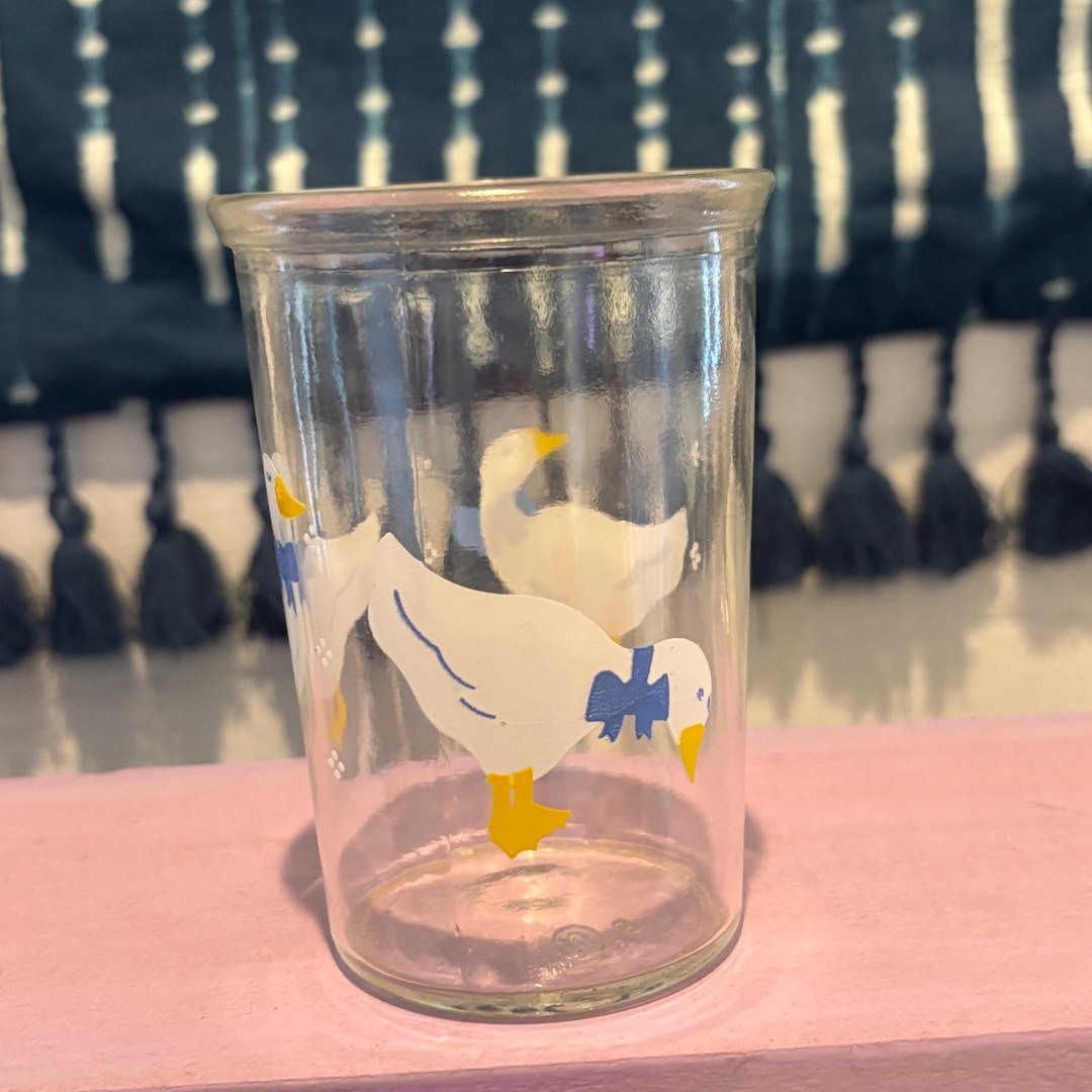 Goose Jelly Jar Glass - Etsy
