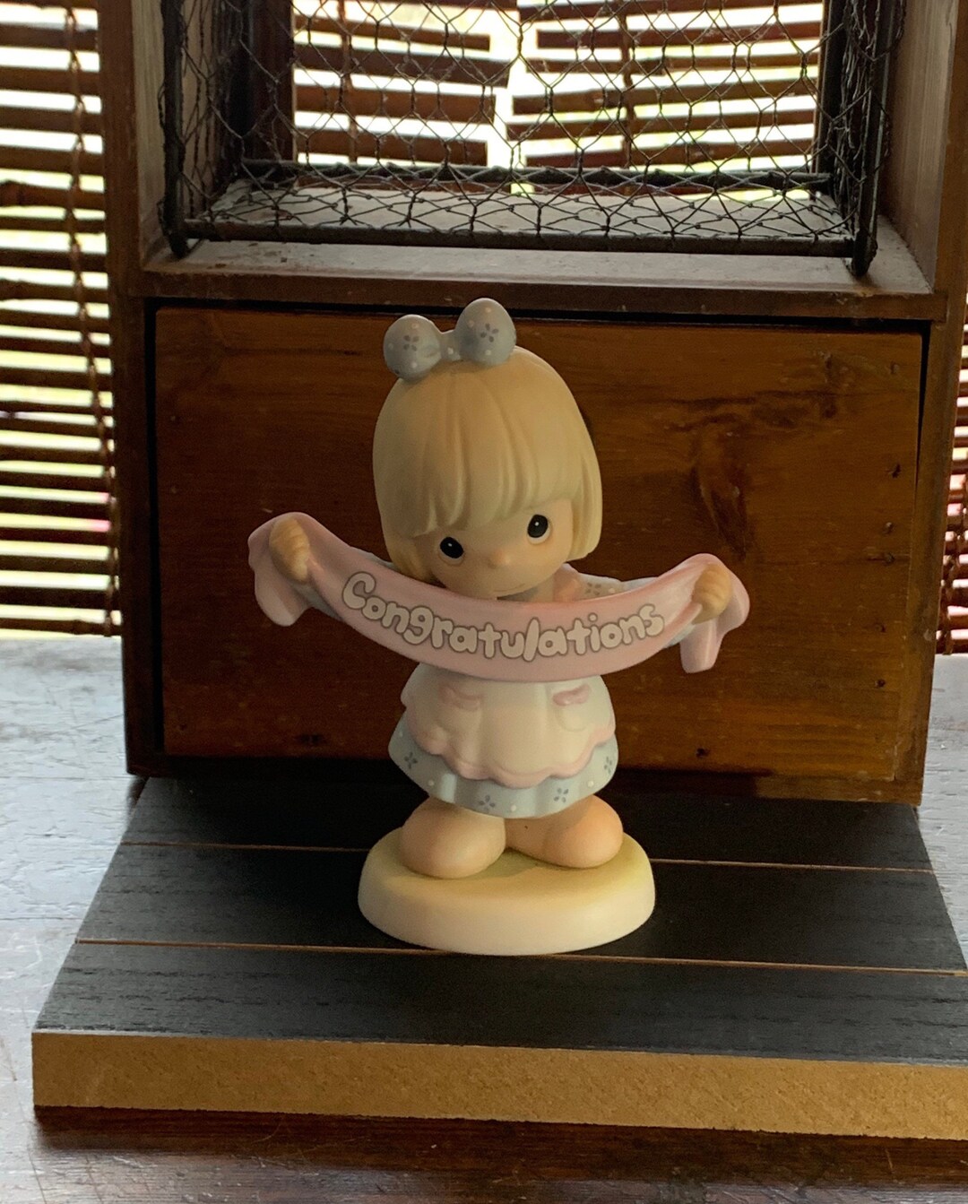 Vintage Enesco Precious Moments Its a Banner Day Congratulations Little ...