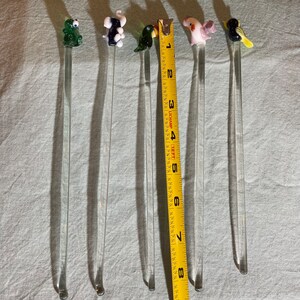 Glass Swizzle Sticks Elephant, Teddy Bear, Toucan, Cockatoo, Owl - Etsy