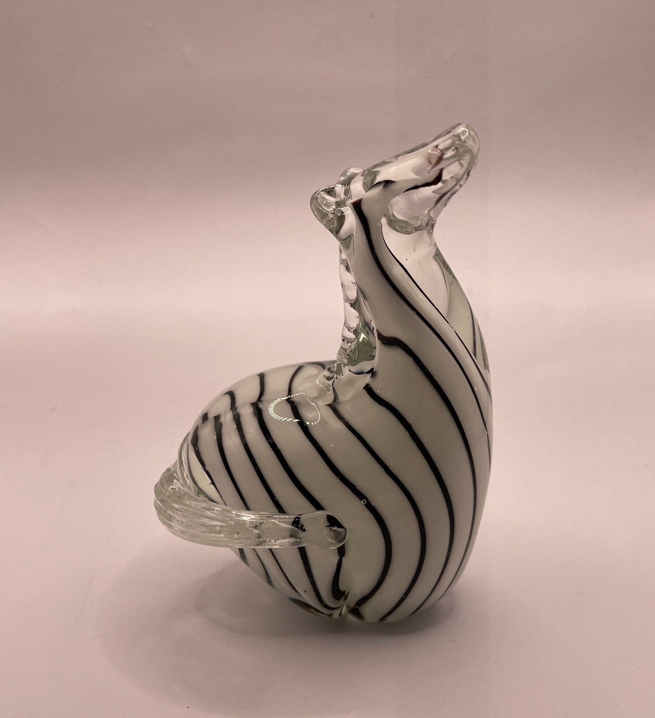 Vintage Art Glass Zebra Paperweight - Etsy