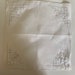Vintage Linen Pulled Thread Embroidered and Appliquéd Silvery White on ...