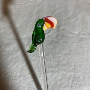 Glass Swizzle Sticks Elephant, Teddy Bear, Toucan, Cockatoo, Owl - Etsy